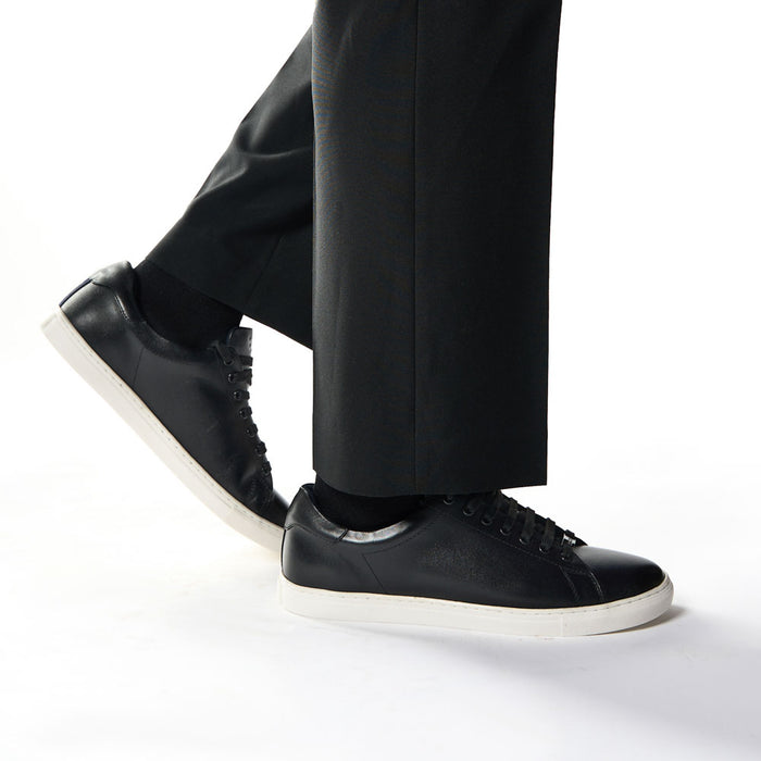 Men's Black Leather Tucker Softy Sneakers – Base London