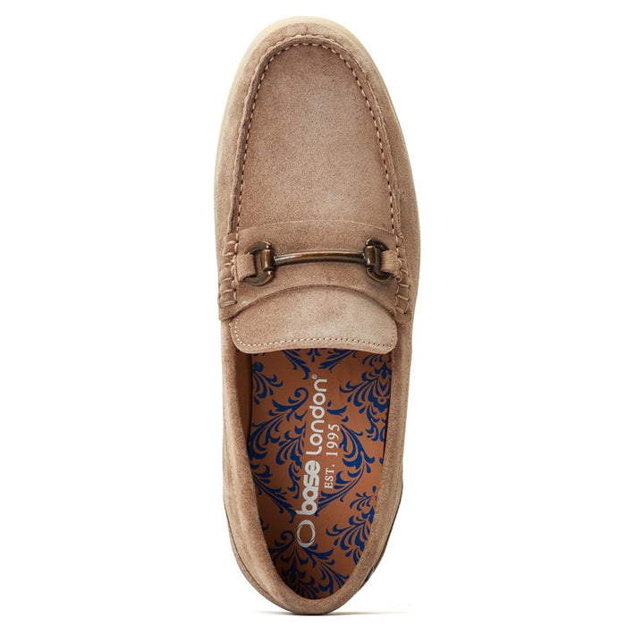 Men's Sand Suede Snapper Loafer Shoes – Base London