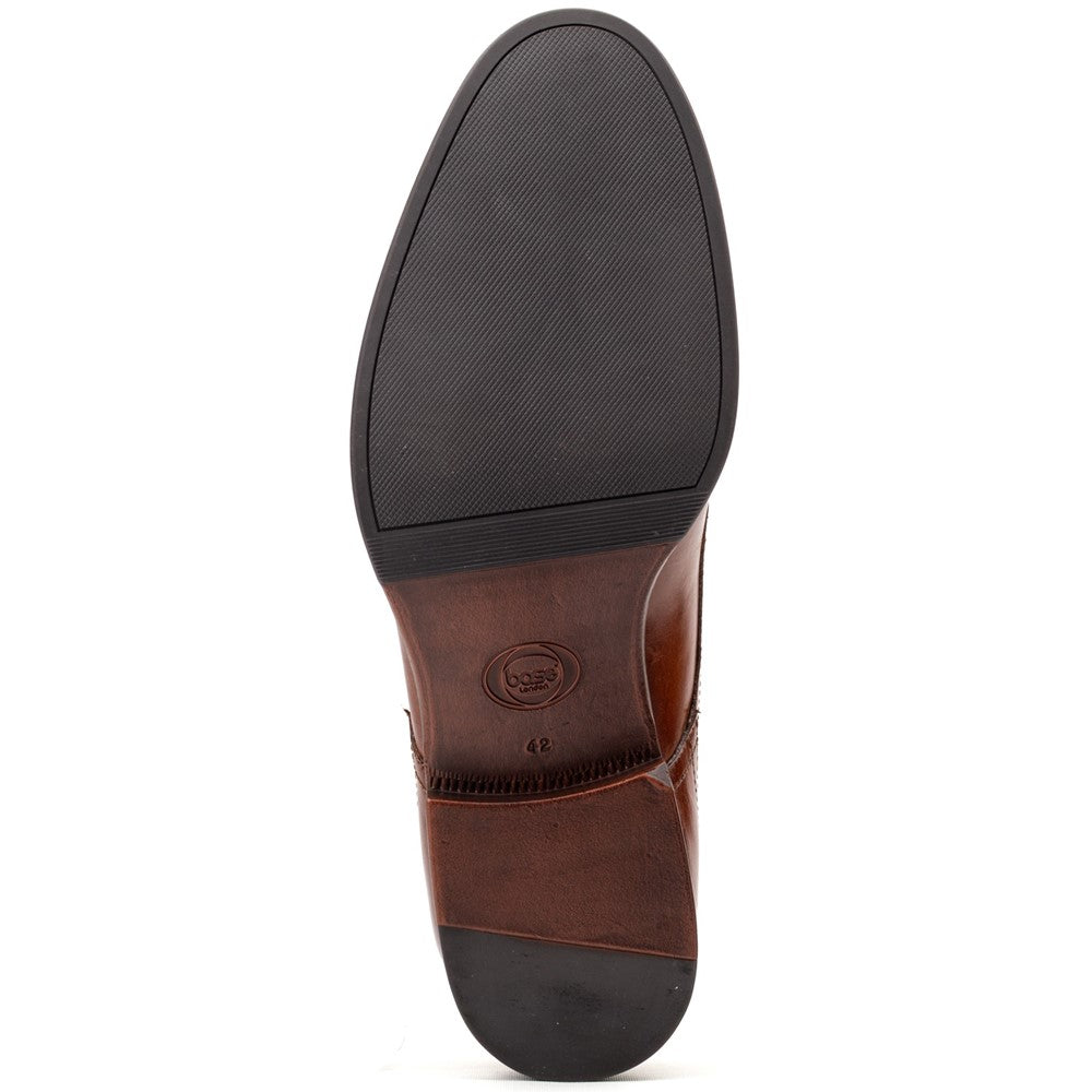 Men's Tan Leather Edison Smart Derby Shoes | Base London