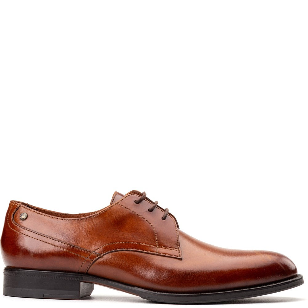 Men's Tan Leather Edison Smart Derby Shoes | Base London