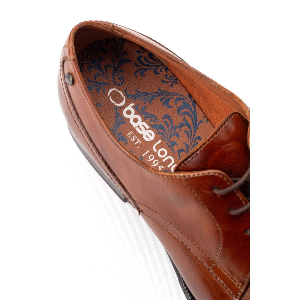 Men's Tan Leather Edison Smart Derby Shoes | Base London