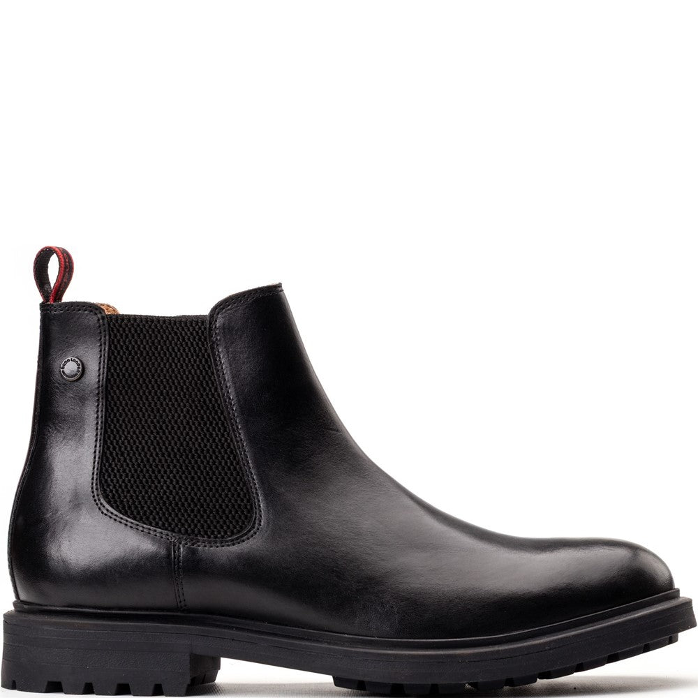 Men's Black Leather Roebuck Chelsea Boots | Base London